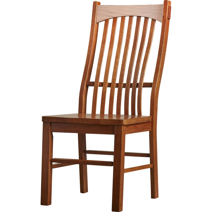 Loon Peak® Corwin Solid Wood Slat Back Side Chair In Brown And Reviews